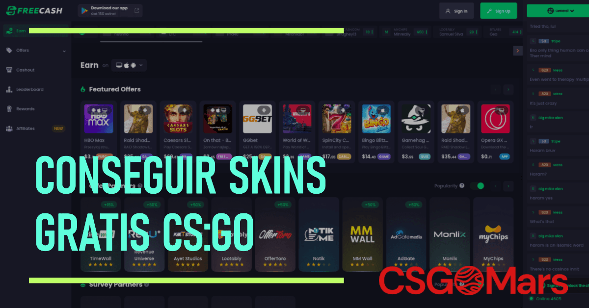 Cómo conseguir skins gratis de CS:GO en 2026?